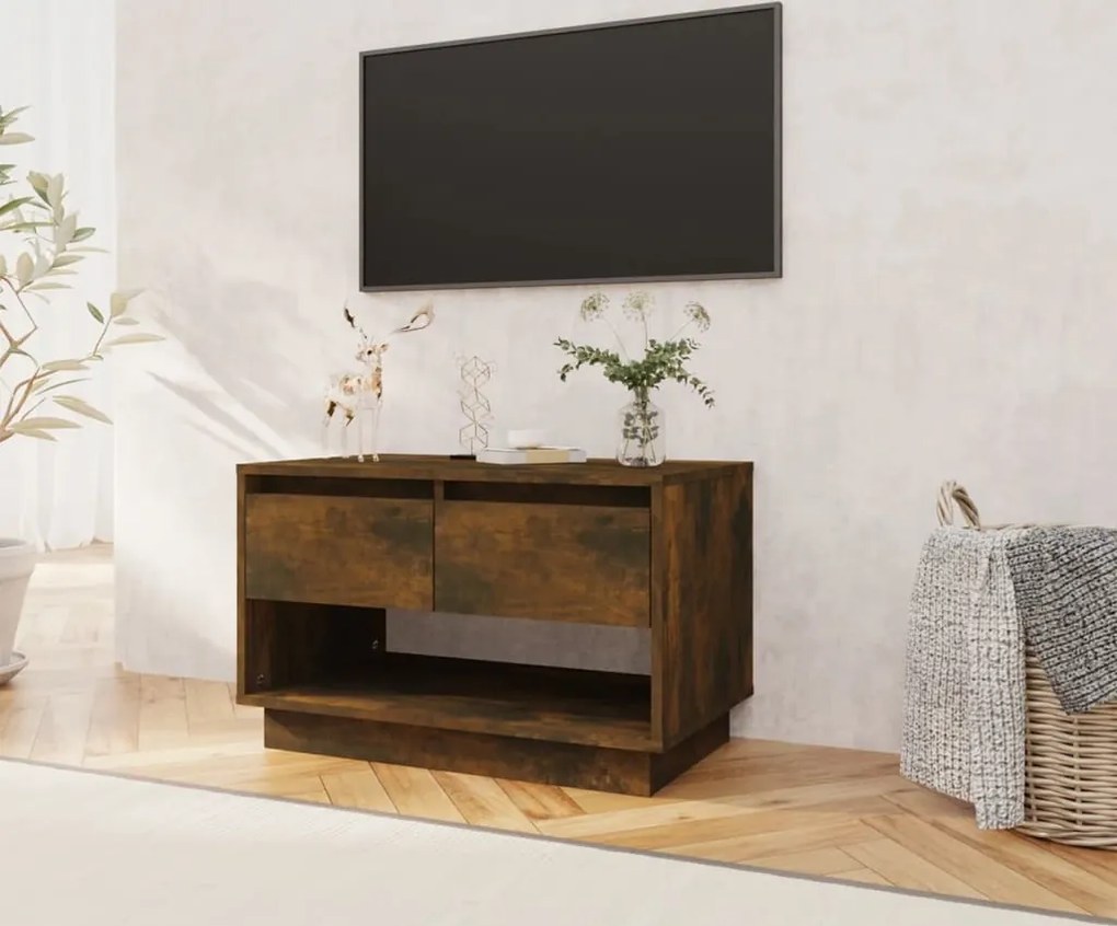 vidaXL TV skříňka 70 x 41 x 44 cm kompozitní dřevo [812975] Barva: kouřový dub