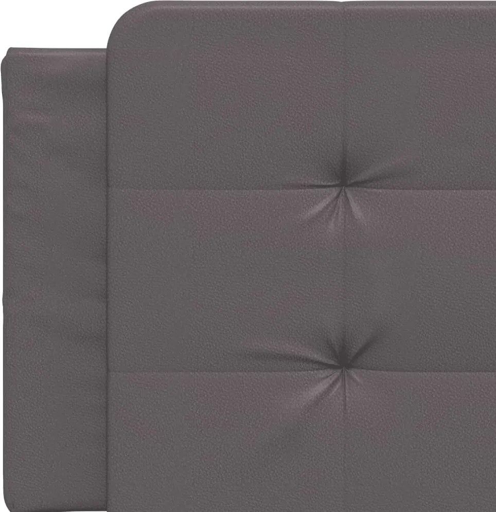 Postel s matrací Zadar šedá 160 x 200 cm umělá kůže 3208876