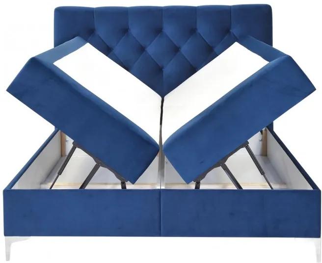 Manželská postel TITTO - modrá 180 × 200 cm