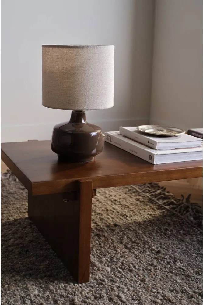 Hnědá/krémová keramická stolní lampa (výška 29 cm) Laila – Jotex