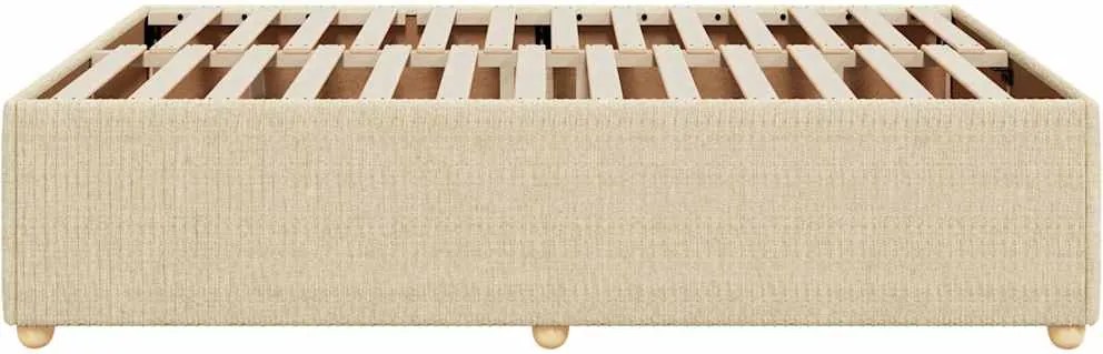 Rám postele bez matrace krémový 140 x 200 cm textil 3284947