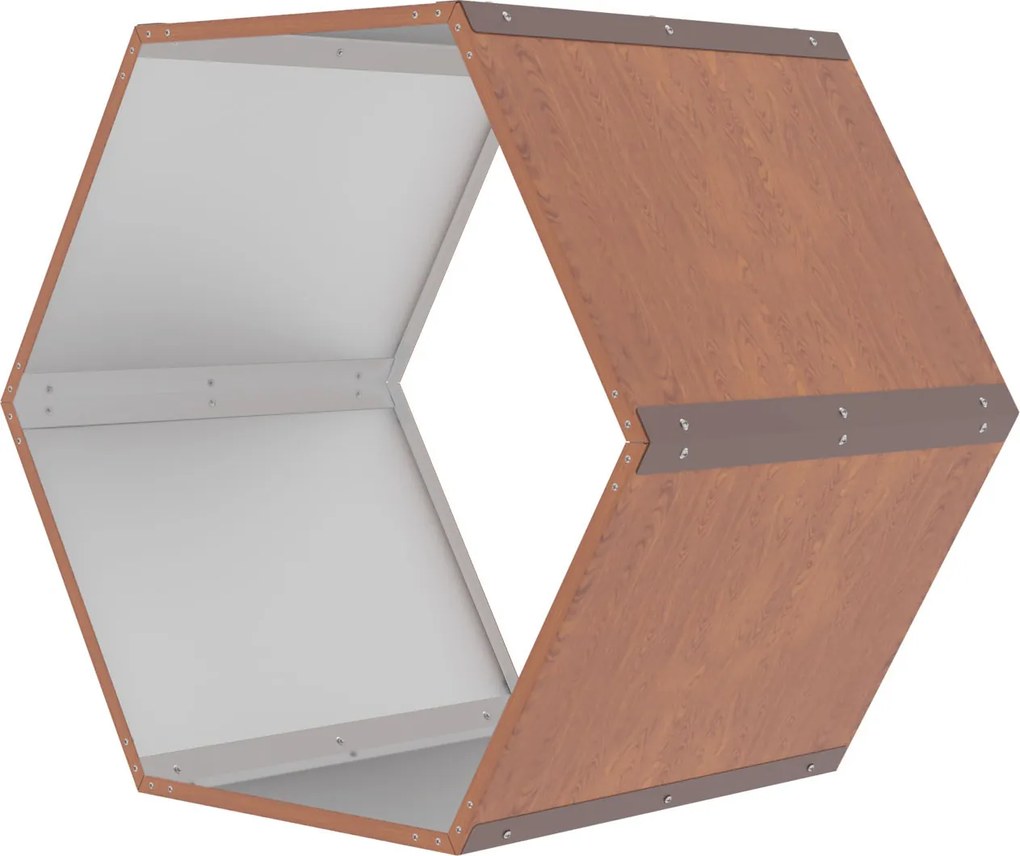 Přístřešek na dřevo G21 HEX 53 - 92 x 60 cm, hnědý [63900518]