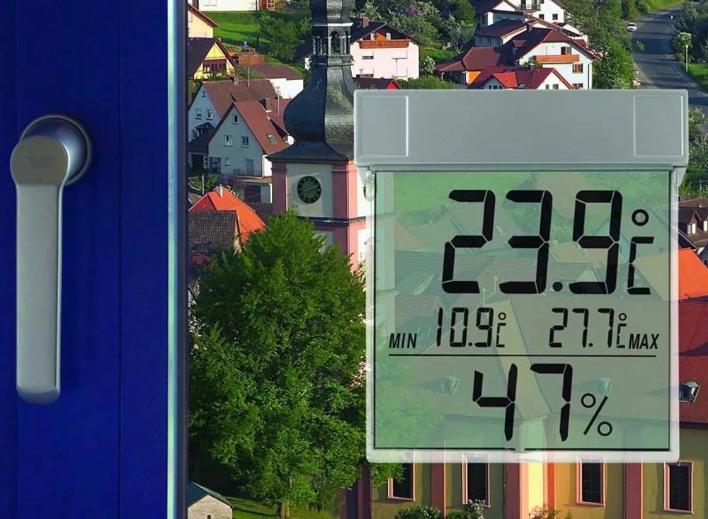 Venkovní digitální teploměr s vlhkoměrem na okno TFA 30.5020