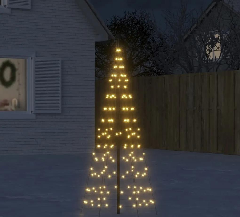vidaXL Vánoční stromek na stožár 200 ch LED diod 180 cm [358108] Barva: Teplá bílá