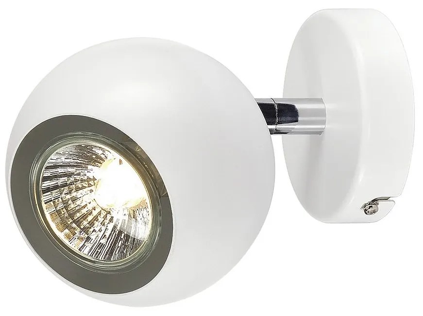BIG WHITE LIGHT EYE 1, nástěnné a stropní svítidlo, jedna žárovka, QPAR51, bílé/chrom, max. 50 W 149061