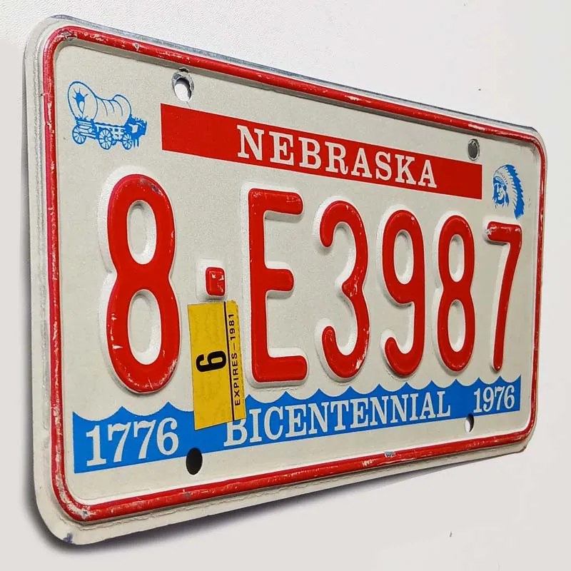 Americká SPZ Nebraska Bicentennial 8-E3987