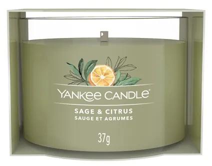 Yankee Candle Votivní svíčka ve skle Sage & Citrus, 37g