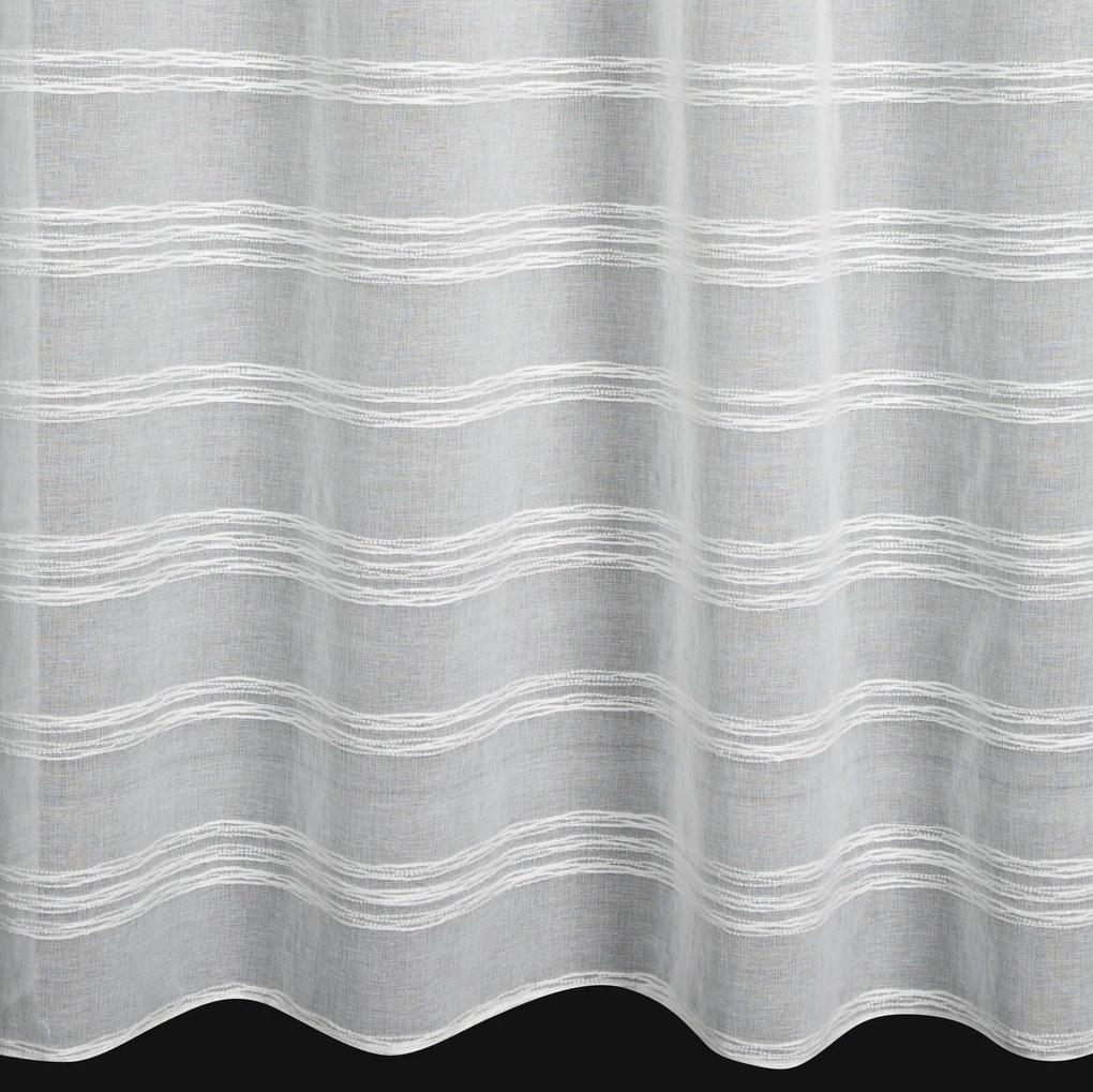 ZÁCLONA NA KROUŽCÍCH DOLY 140X250 CM BÍLÁ