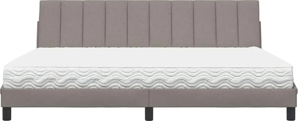 Postel s matrací Hanko taupe 200 x 200 cm textil 3310556