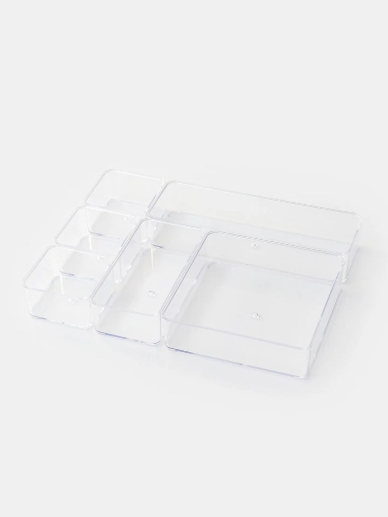 Sinsay - Sada průhledných organizérů 6 pack - clear