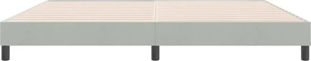 Postel Box Spring bez matrace Light Grey 180x220 cm samet 3315885