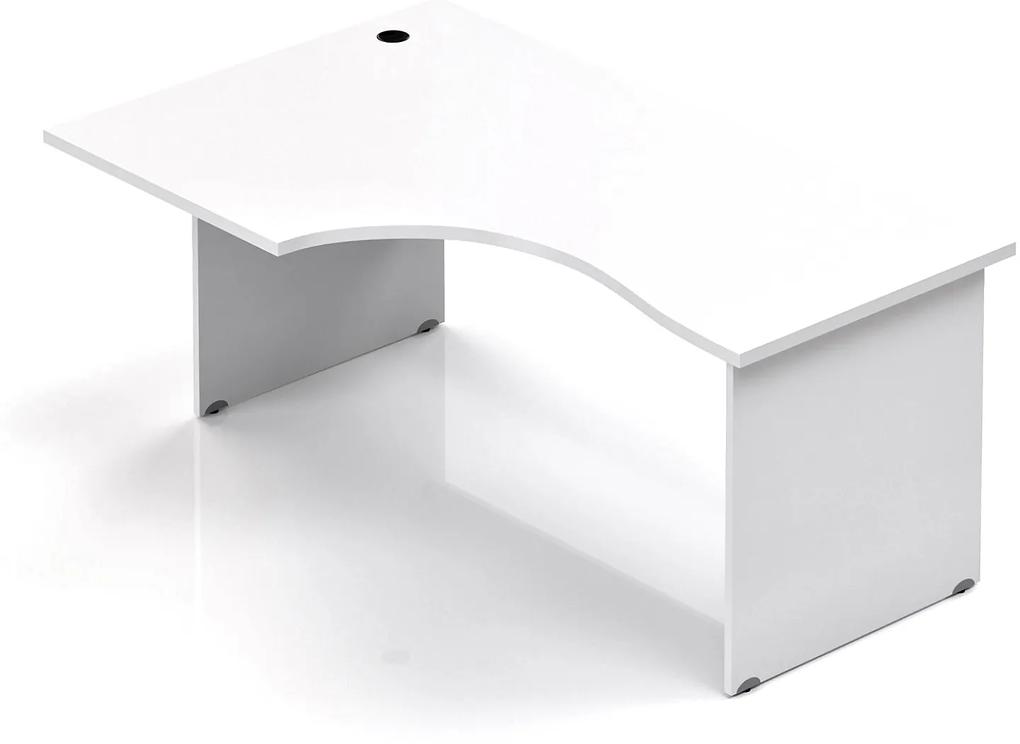 Kancelářský rohový levý stůl Komfort, dřevěná podnož, 140x70/100x76 cm BKA19 19