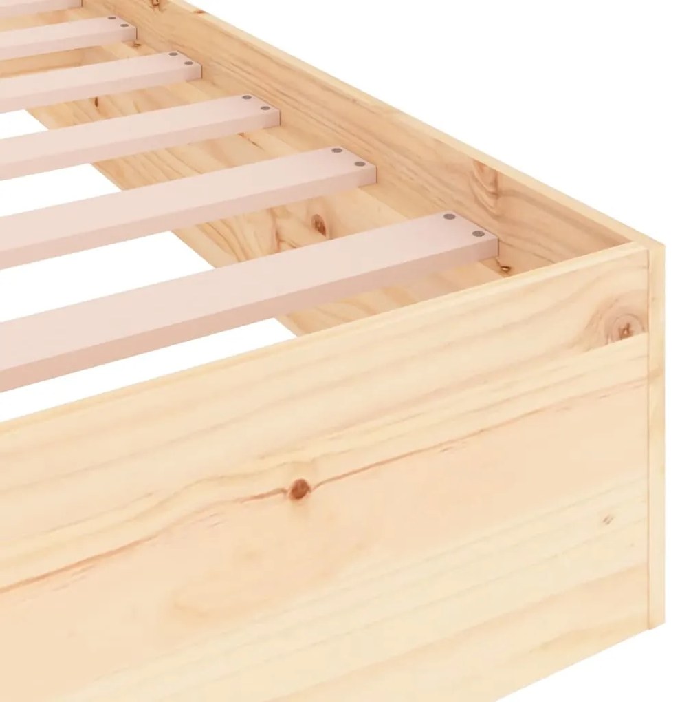 Rám postele masivní dřevo 100 x 200 cm - Default Title