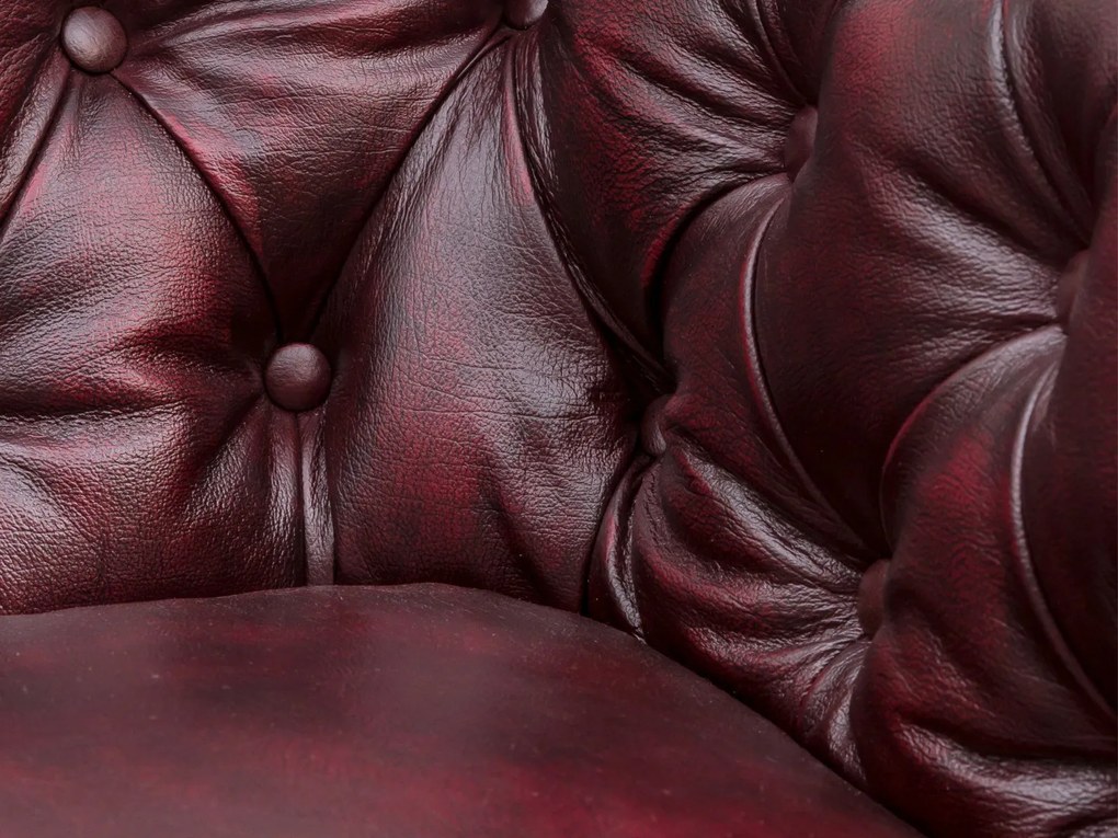 FN Sedací souprava Chesterfield Lord 3+2+1 kůže bordó
