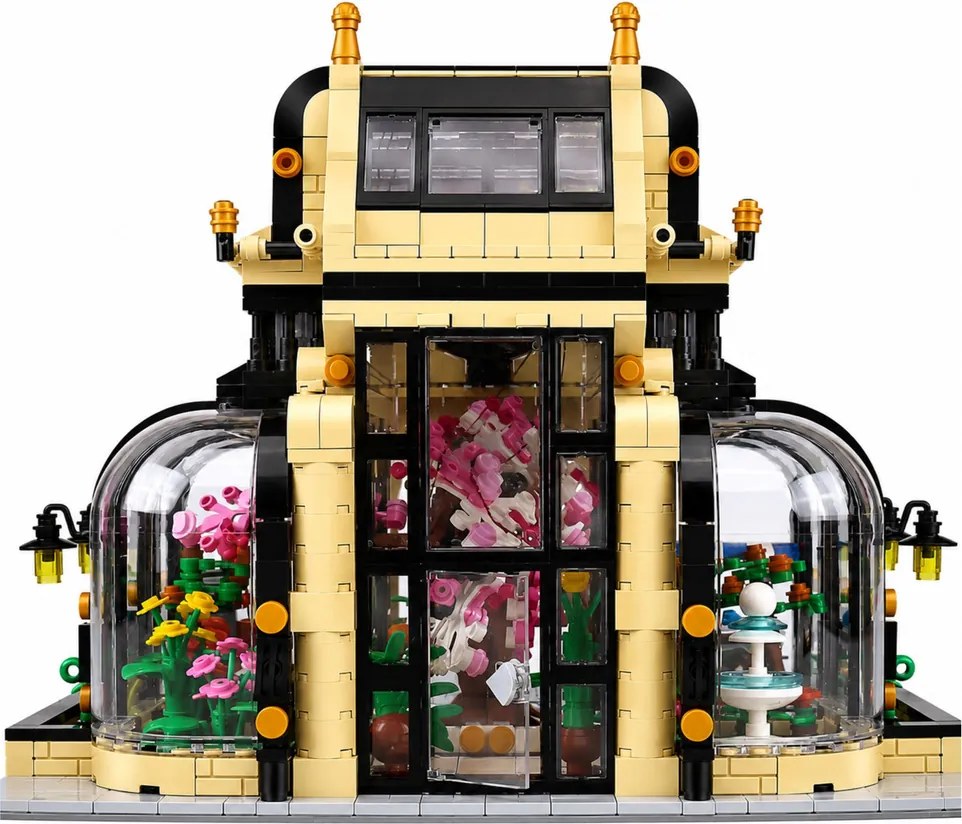 LEAN Toys Stavebnicové kostky – Botanická zahrada, Oranžérie, LED osvětlení, 2147 dílků