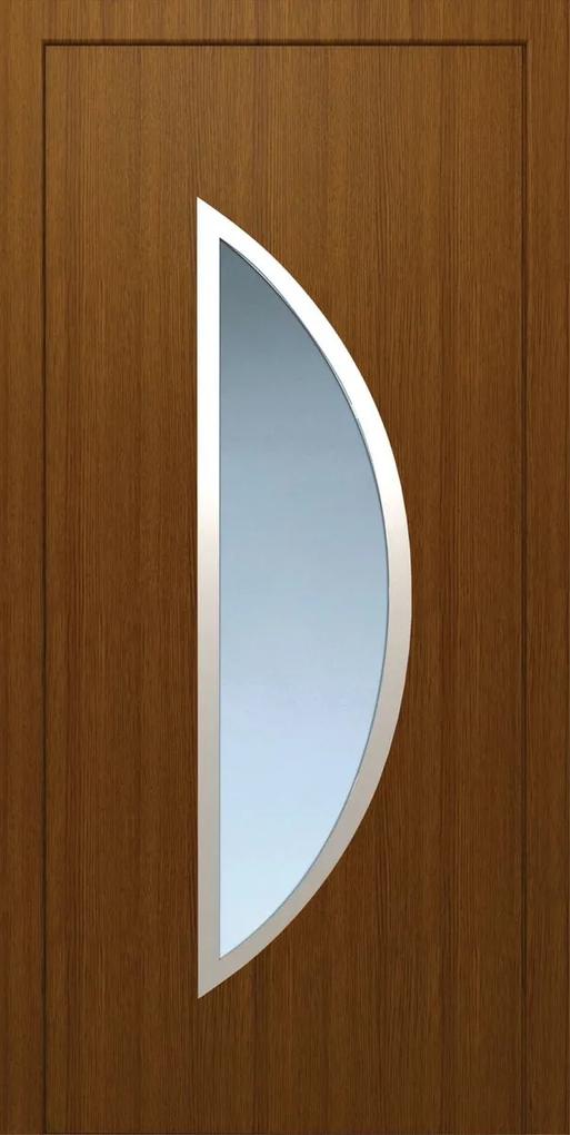 Solid Elements Vchodové dveře Venus, 90 L, rozměr vč. zárubně: 1000 × 2100 mm, plast, levé, dub zlatý, prosklené