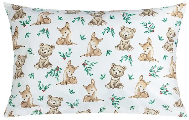 Bellatex Povláček bavlna 40x60cm na zip Srneček s medvídkem