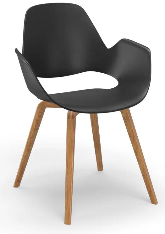 Houe Denmark - Židle FALK s dřevěnou podnoží