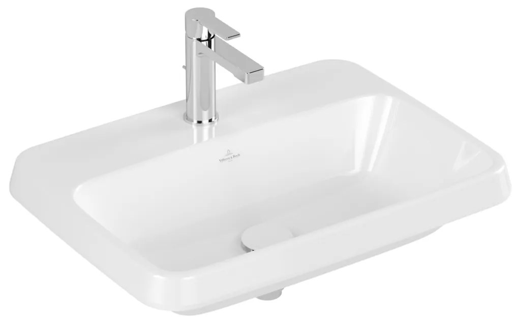 Villeroy & Boch Villeroy Boch Architectura - Zápustné umyvadlo, 600x450x170 mm, bez přepadu, alpská bílá CeramicPlus 5A6761R1