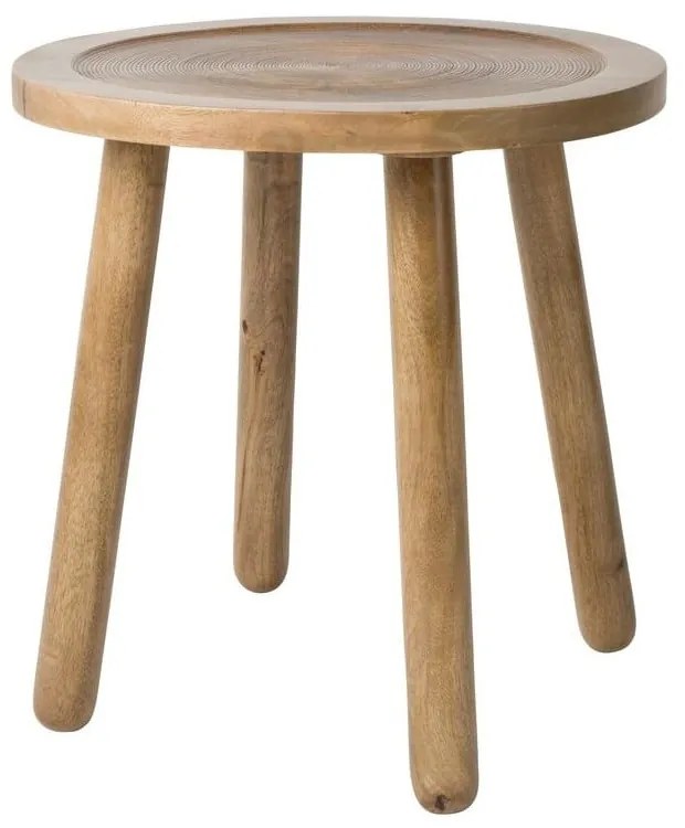 Odkládací stolek z mangového dřeva Zuiver Dendron, ⌀ 43 cm