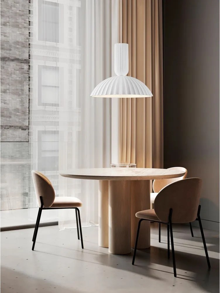 Bílé kamenné závěsné svítidlo ø 50 cm Ammos – Nova Luce