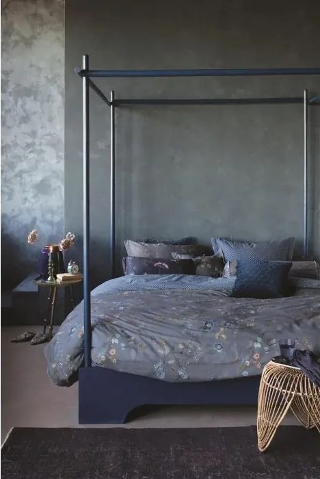 Pip Studio perkálové povlečení Kawai Flower modré 200x200 + 2x 70x90 cm (Luxusní perkálové povlečení na francouzskou postel)