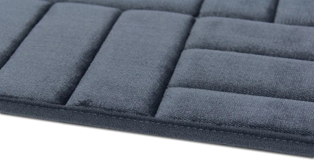 BO-MA, Protiskluzová koupelnová předložka 3D 667 dark grey, 50x80, šedá, koupelna