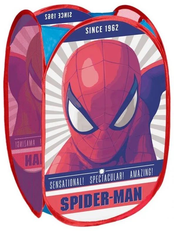 SEVEN Koš na hračky Spiderman Polyester, 36x36x58 cm