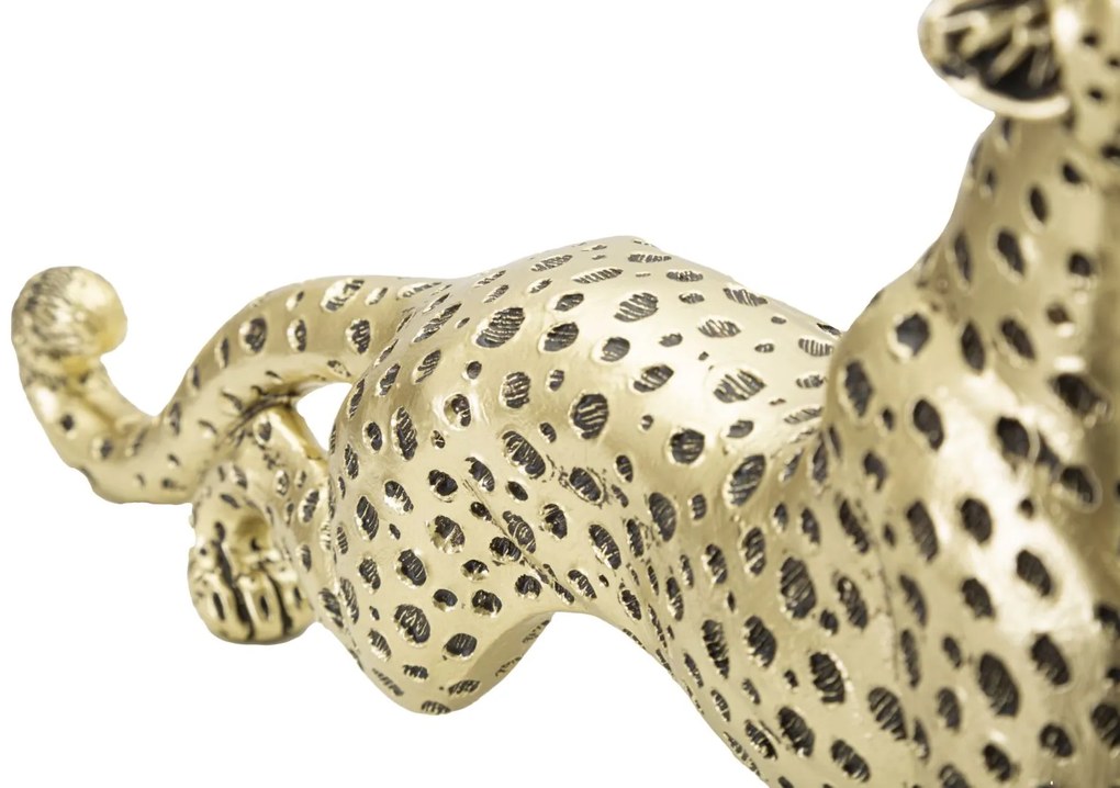 Leopardí socha LEOPARDO POINTS SEDUTO 33X7,7X19,5 cm