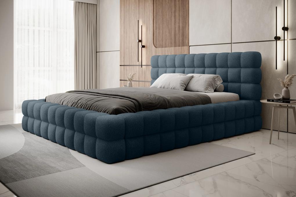 Eltap Čalouněná postel Dizzle Materiál a barva potahu: Jaffray 40 - modrá, Rozměry (cm): 160x200