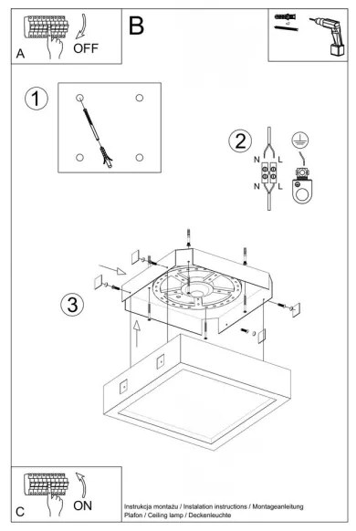 Sollux SL.0995 - LED Stropní svítidlo RIZA LED/18W/230V beton