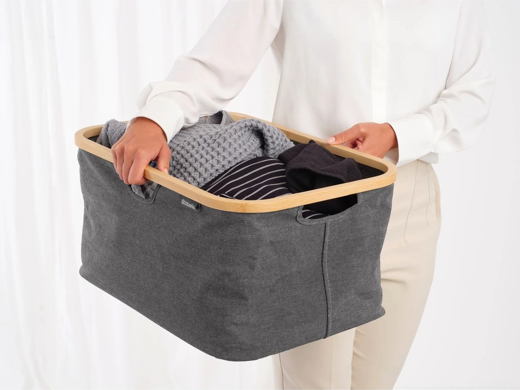 Skládací koš na prádlo/úložný box Brabantia 40l černý