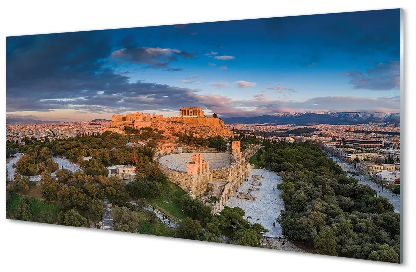 akrylový obraz Řecko Panorama architekturu Athens 125x50 cm