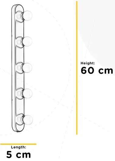 ONLI - Nástěnné svítidlo HOLLYWOOD 5xE14/6W/230V bílá