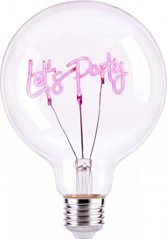 BRIGHT LIGHT LED Žárovka "Let's Party" - růžová