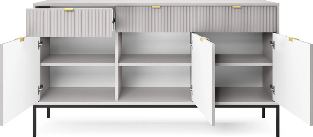 PSK Komoda NEMO KSZ154, Šedá 154 cm Dekor nohou: Zlaté