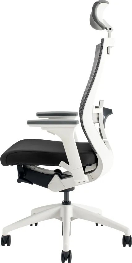 Office Pro Kancelářské křeslo na kolečkách MERENS WHITE SP – s područkami a opěrkou hlavy Modrá BI 204