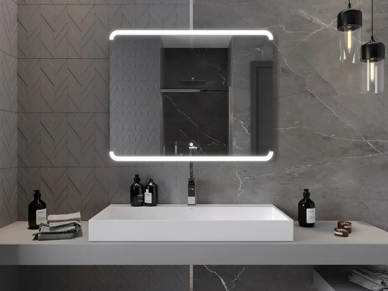 Mexen Nida, LED koupelnové zrcadlo s podsvícením 100x80 cm, 6000K, ochrana proti zamlžování, 9806-100-080-611-00