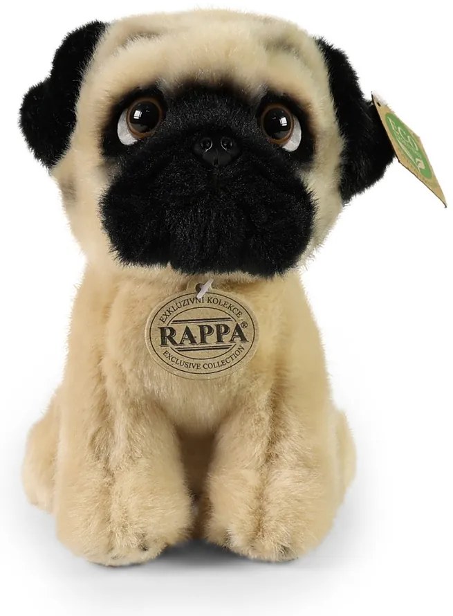 Rappa Plyšový pes mops 18 cm ECO-FRIENDLY