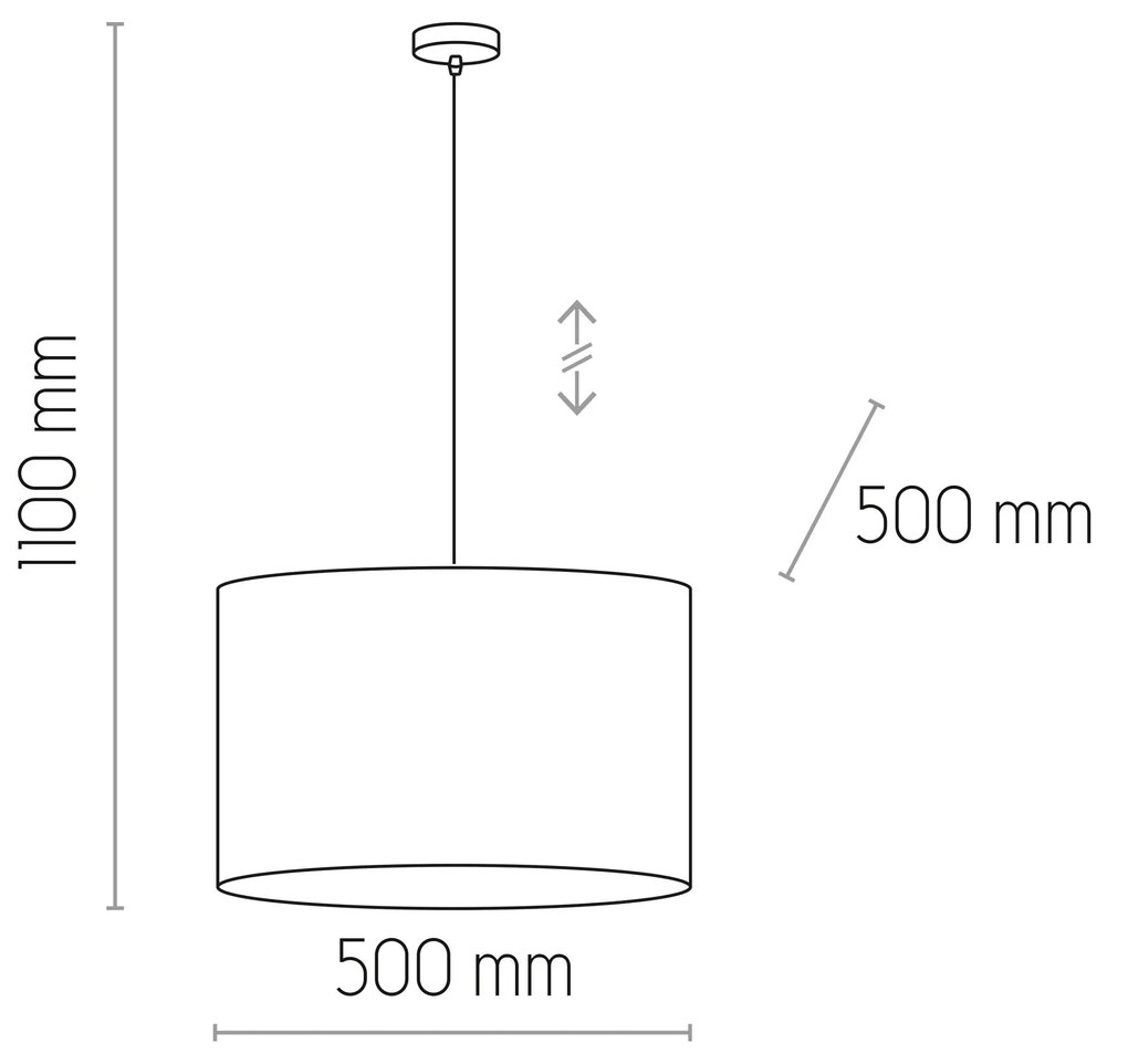 TK-LIGHTING Závěsný moderní lustr JUTA, 1xE27, 60W, kulatý, hnědý 6582