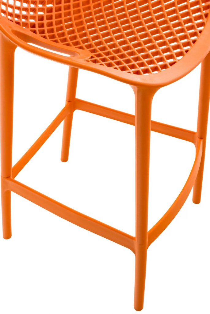 Plastová barová židle DS10778434 - Oranžová