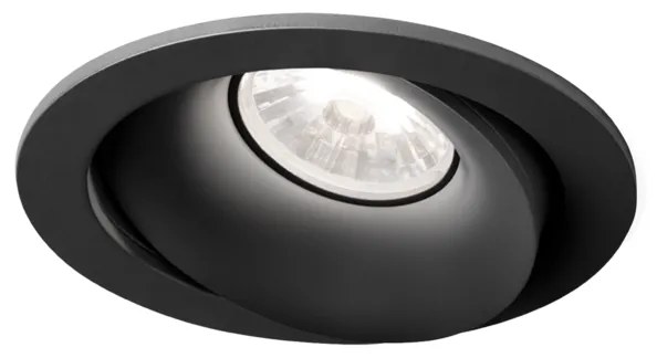 Wever & ducré kulaté zapuštěné stropní svítidlo rony ceiling rec 1.0 led 1800-3000k b tree černá matná