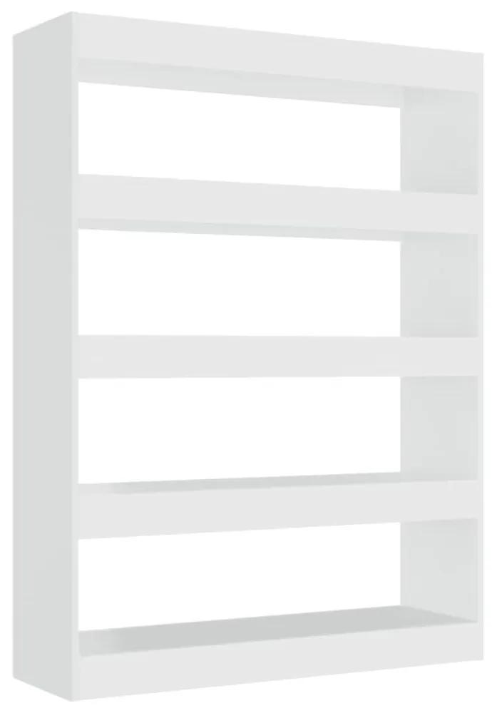 Petromila Knihovna / dělicí stěna bílá s vysokým leskem 100 x 30 x 135 cm