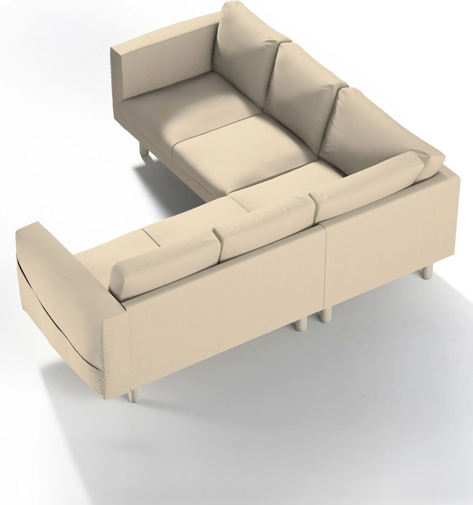 Potah na pohovku IKEA Norsborg rohová 4-místná barva béžová látka pletený vzor