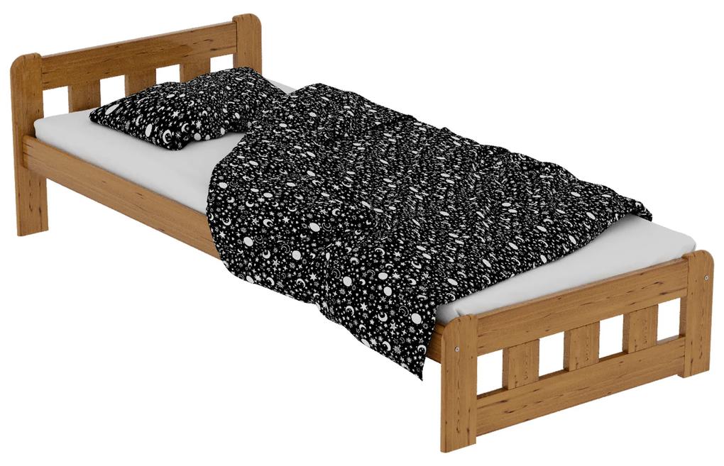 Maxi Zvýšená postel z masivu Nikola 80 x 200 cm - barva Dub