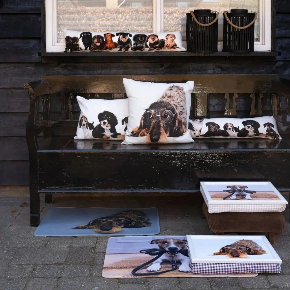Podnos na nohy se psem Jack Russell - 43*33*7cm