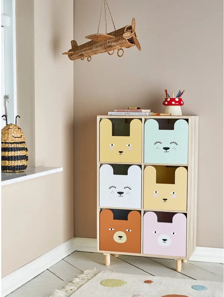 Dětská komoda z masivu pavlovnie v přírodní barvě 55x88,5x25,5 cm Calle – Bloomingville Mini
