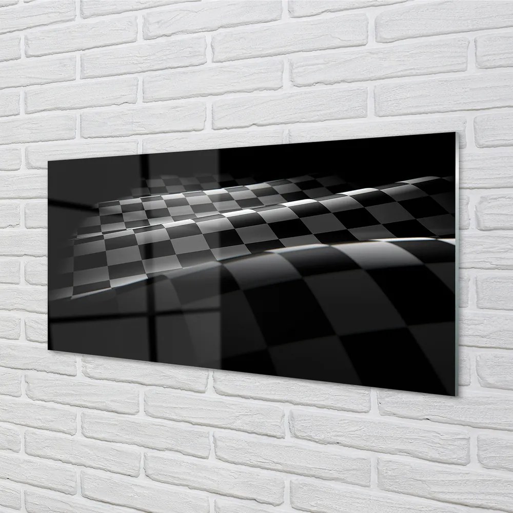 akrylový obraz checker vlajky 140x70 cm