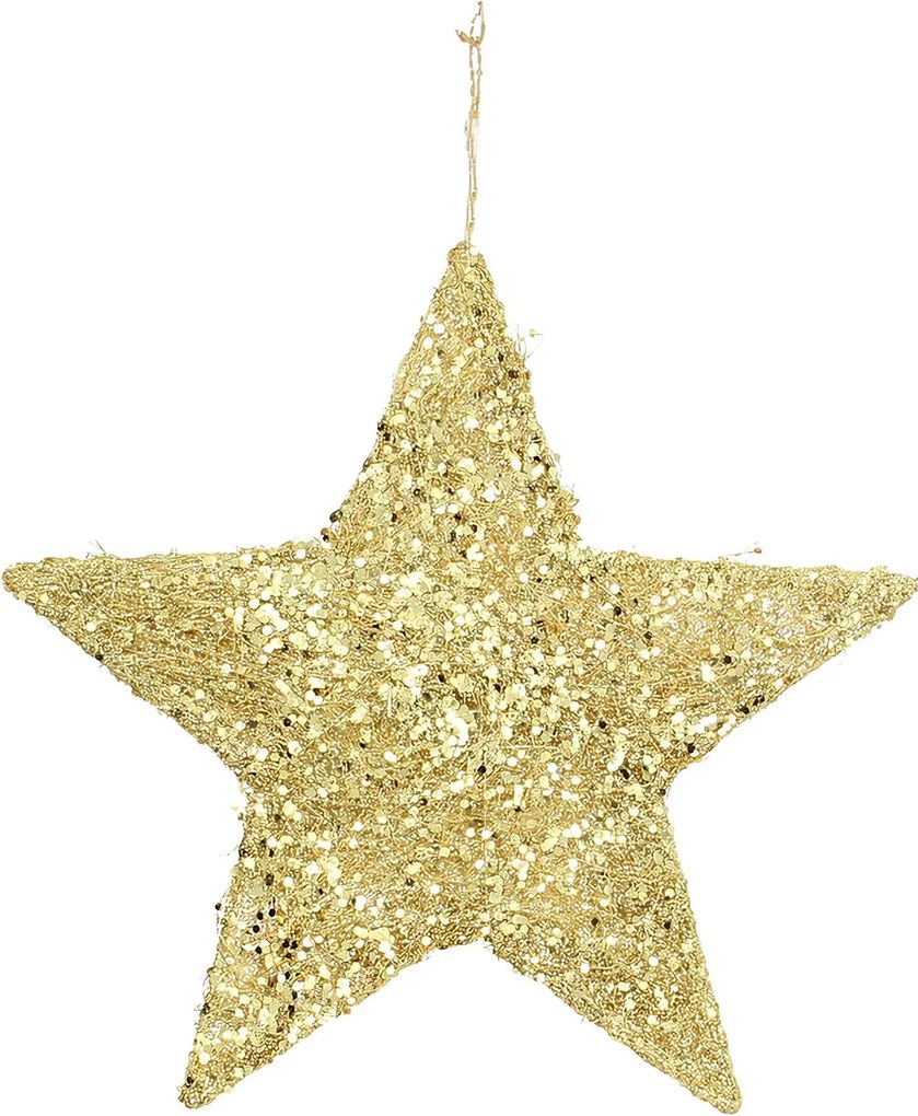 Dekorace Golden Star 25cm