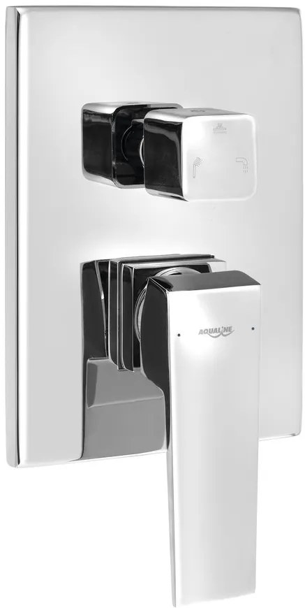 Aqualine Aqualine, RITMO podomítková sprchová baterie, box, 3 výstupy, chrom, RT043